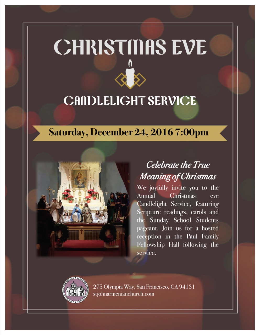 Christmas Eve Candlelight Service | St. John Armenian Apostolic Church