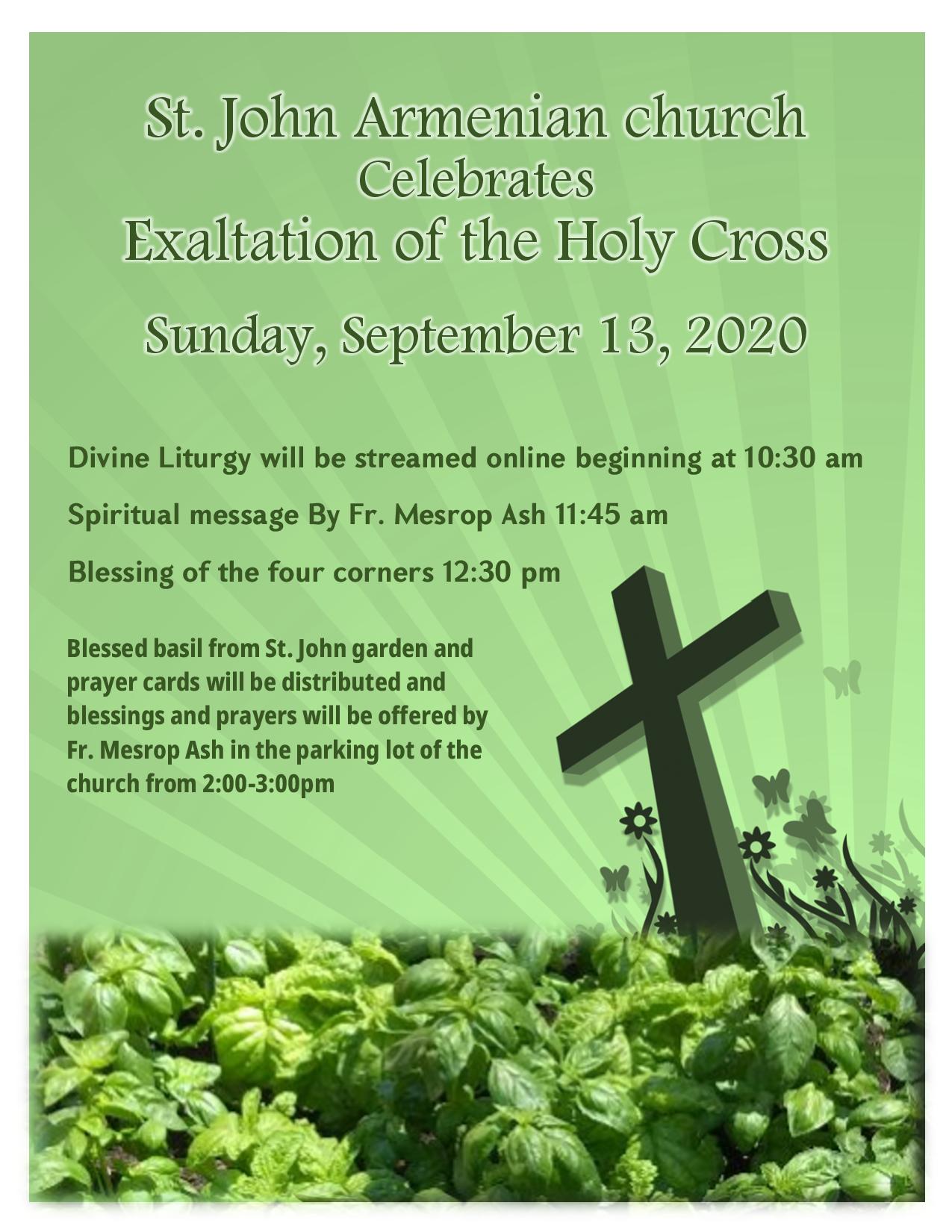 Exaltation of the Holy Cross, Blessed Basil Distribution | St. John ...