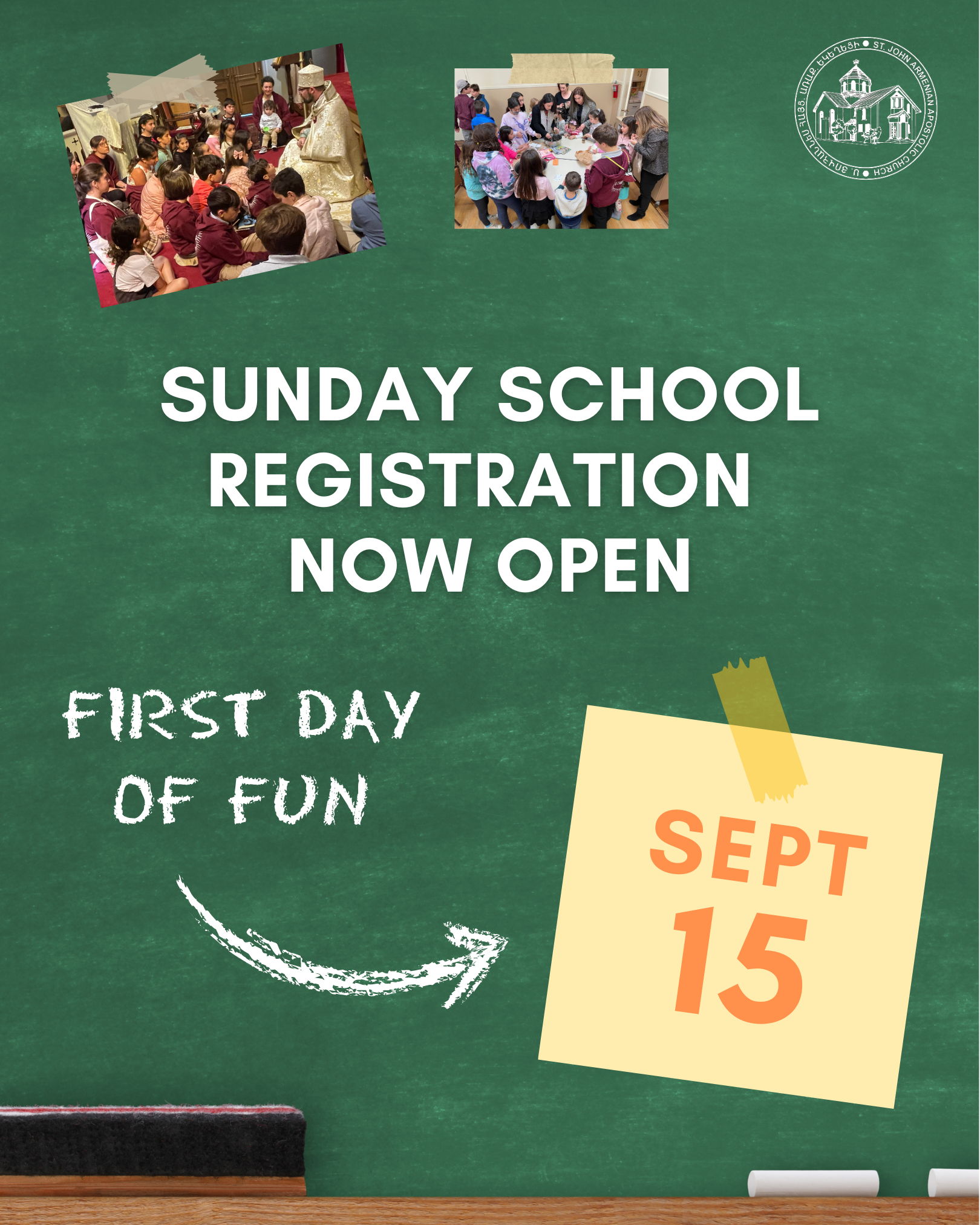 Sunday School Registration Now Open for 2024/2025 | St. John Armenian ...